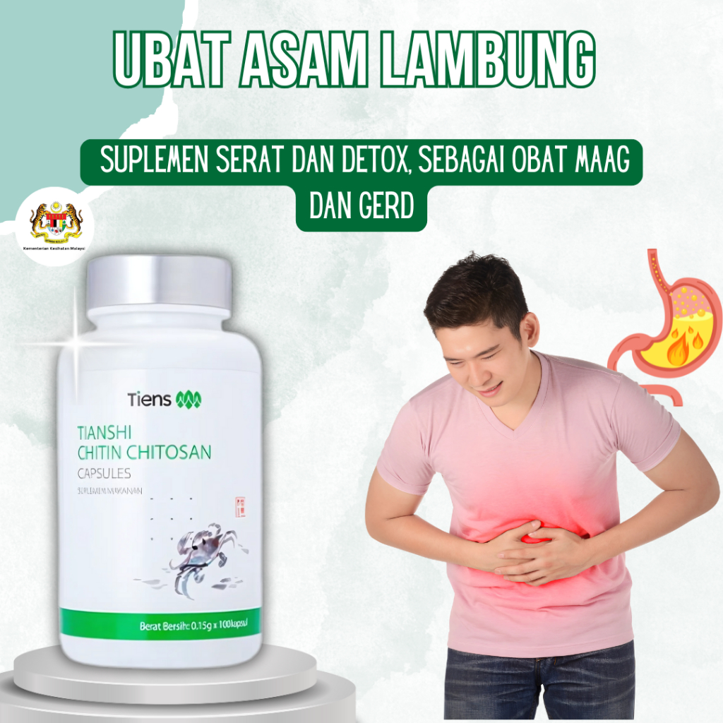 Chitin chitosan tiens ubat atasi asam lambung gerd dan maag serta dapat ...
