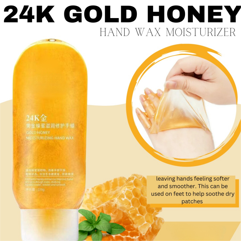 24K Gold Honey Moisturizing Hand Mask Peel Off Mask Whitening Hand Wax ...