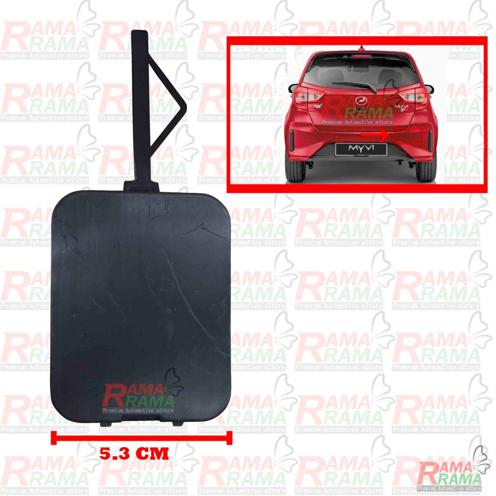 Perodua Myvi VVTi New 3rd Gen (2021) Rear Bumper Tow Cap Cover Towing ...