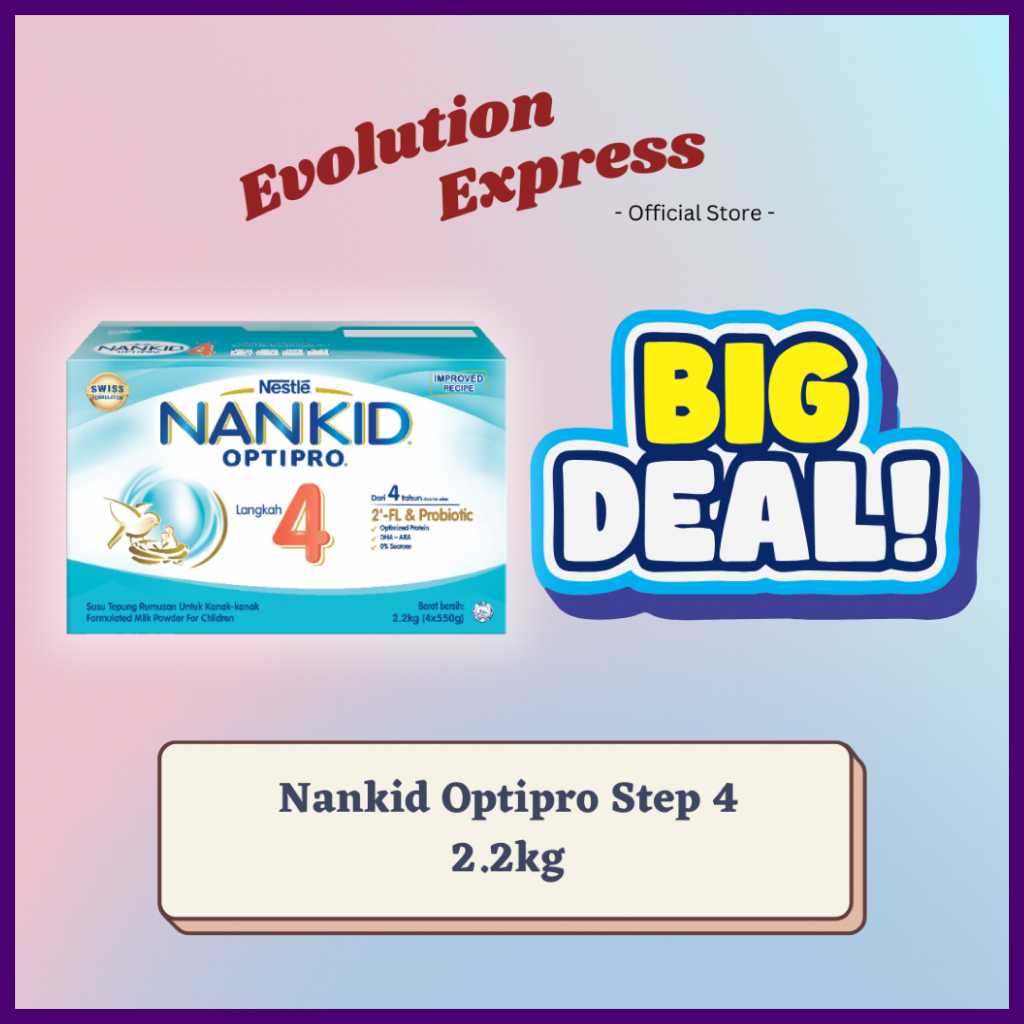 Nankid Optipro Step 4 With 2’- FL&Probiotic ( 2.2kg / 2.2kg x 3 )Exp 12 ...