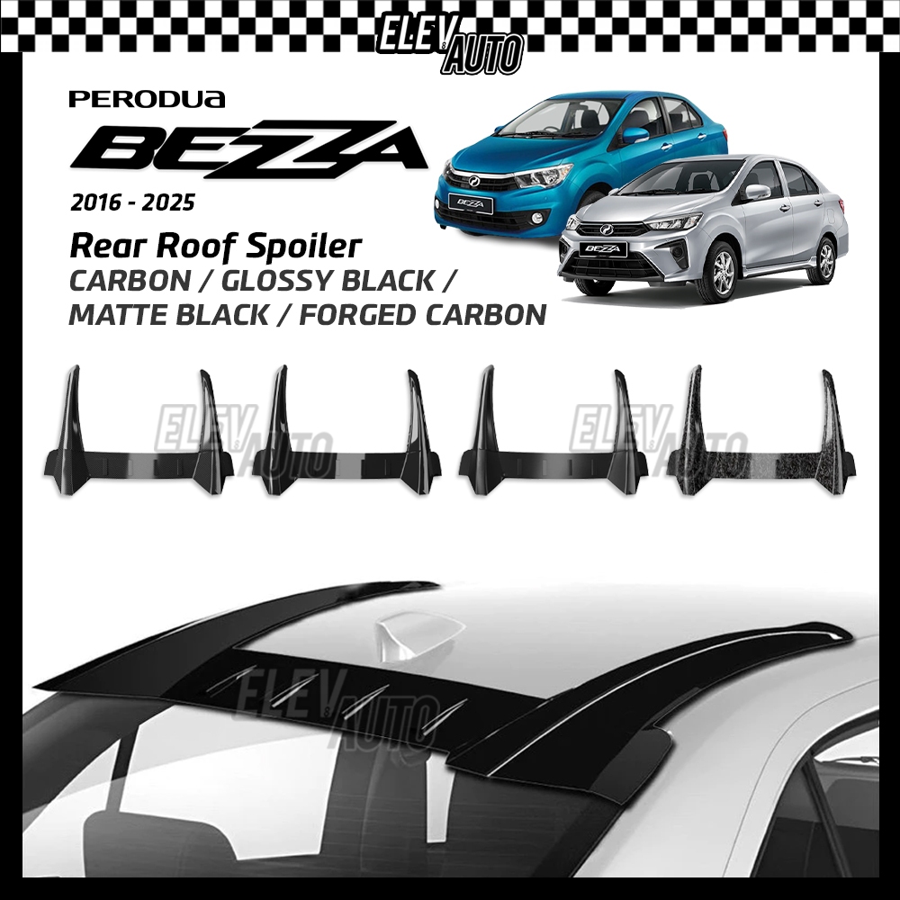 Perodua Bezza 2016 - 2025 Rear Top Roof Spoiler Carbon Matte Black ...