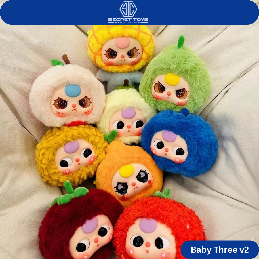 Original Baby Three v2 Fruit Series Plush Dolls Blind Box 娃三岁二代3岁果园毛织盲盒 ...