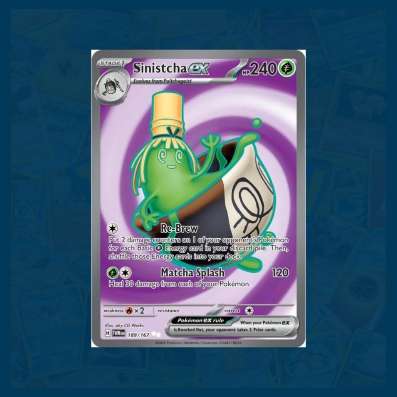Sinistcha Ex (189/167) Full Art | Twilight Masquerade | Pokemon TCG ...