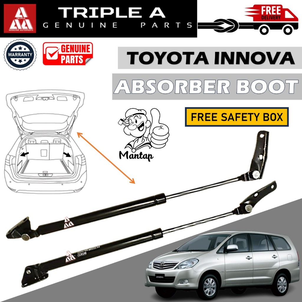TOYOTA INNOVA 2005-2015 Rear Bonnet Damper Rear Boot Absorber Boot ...