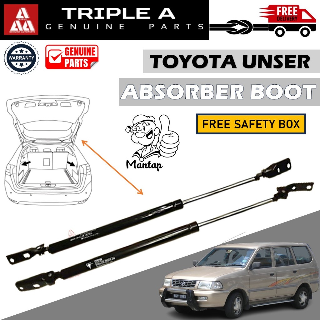 TOYOTA UNSER 1996 Rear Bonnet Damper Rear Boot Absorber Boot Shock ...
