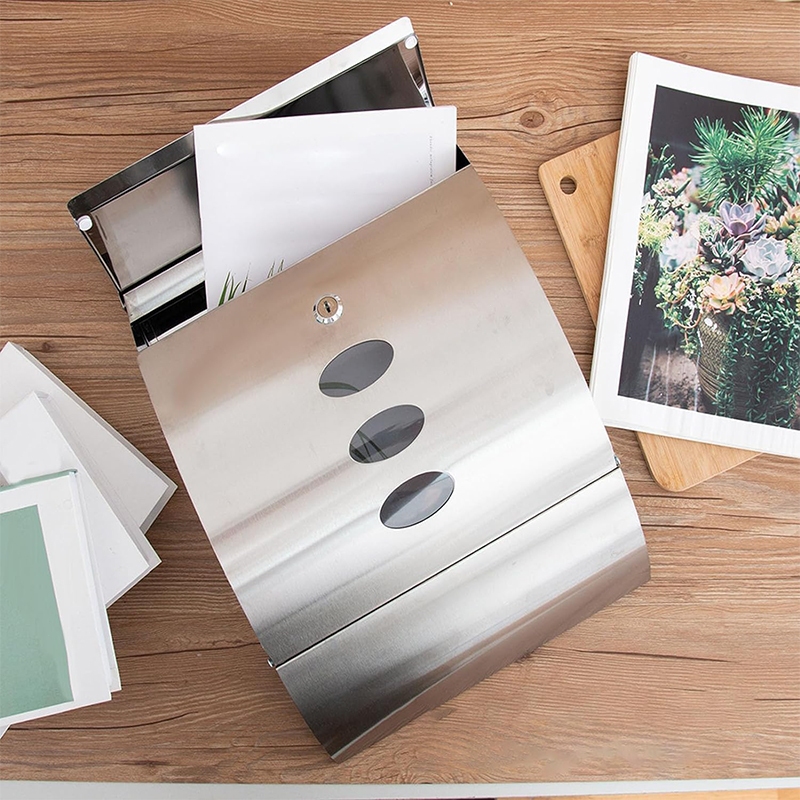 Stainless Steel Letter Box Wall Mounted Peti Surat Mailbox Locker ...