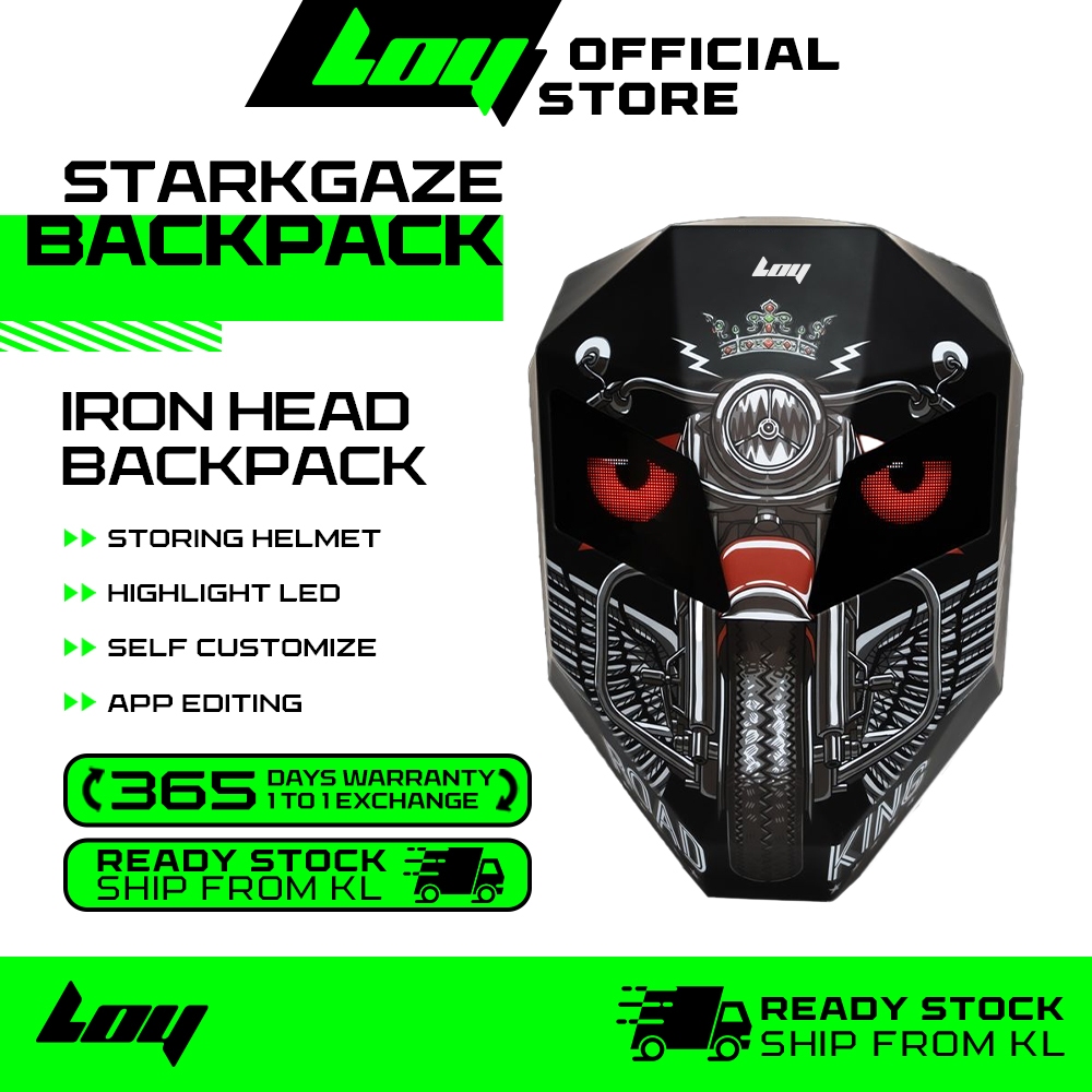 LOY StarkGaze Led Rider Backpack Bag With Waterproof Led Motorcycle ...