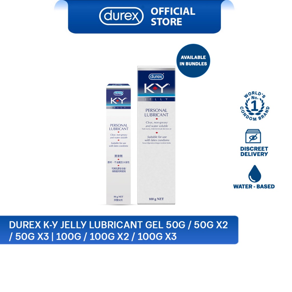 Durex KY Jelly Personal Lubricant Gel 50g/2 x 50g/3 x 50g/100g/2 x 100g/3 x 100g | Shopee Malaysia