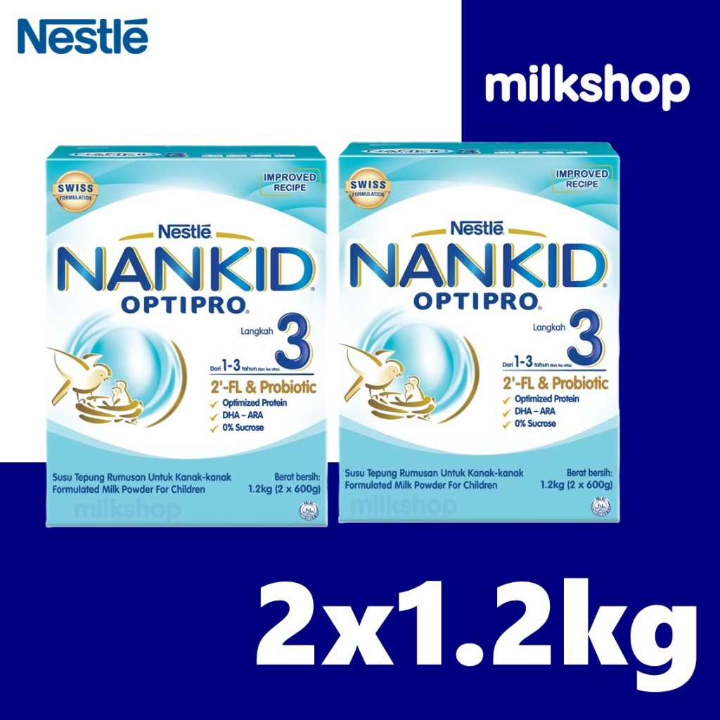 Nestle NAN KID OPTIPRO 3 2.4kg | 2x 1.2kg Langkah 3 Step3 Nankid Pro 1 ...