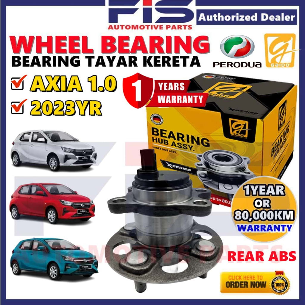 FIS Gaido Front Wheel Bearing Hub Perodua Axia 1.0 2023YR Depan Bearin ...