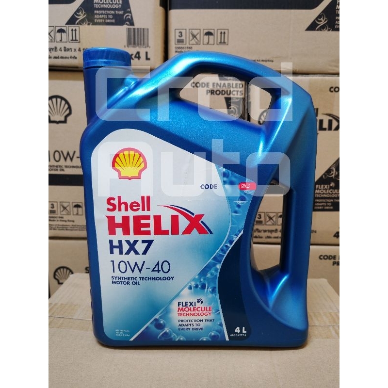 Shell 10W40 (4 Liter) Helix HX7 Semi Synthetic Technology Engine Oil ...