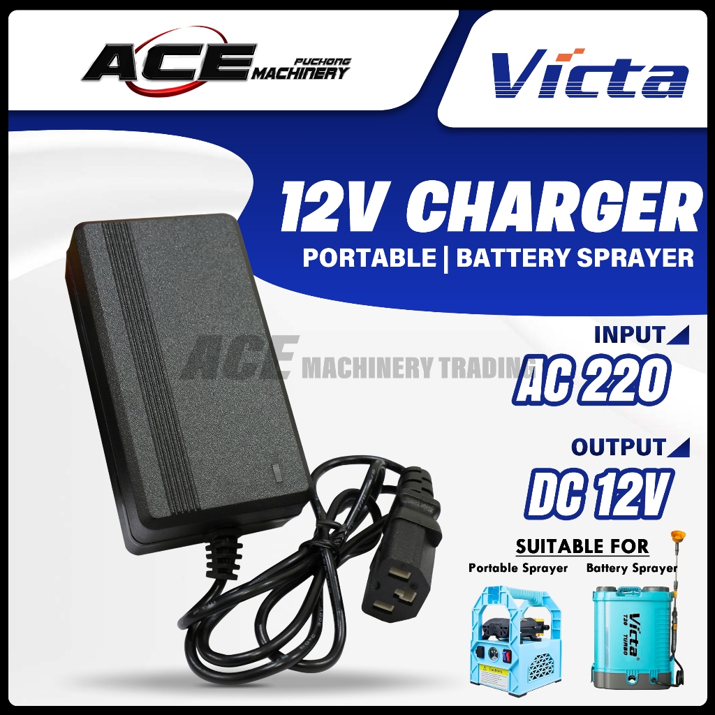 [ 100% Original ] Victa Battery Sprayer 12V Charger/12v - 14Ah Battery ...