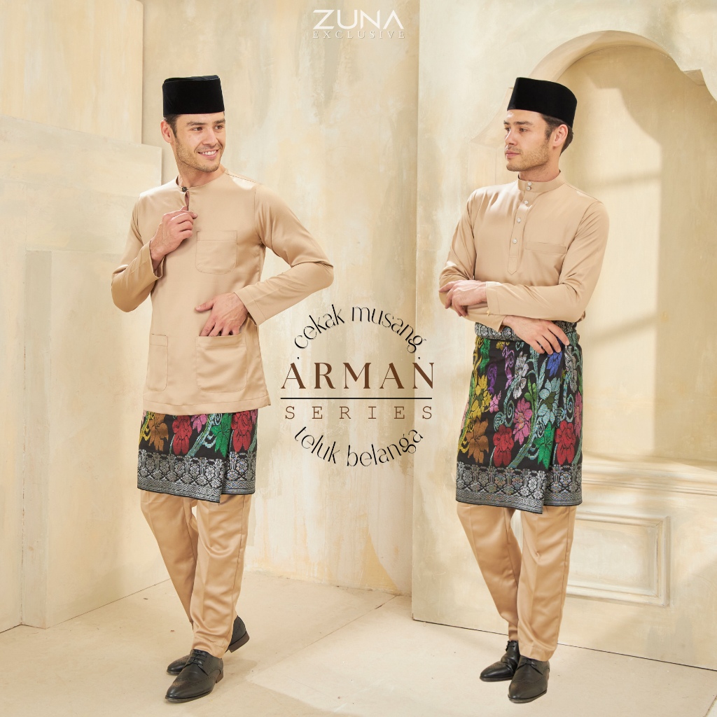 NUDE | Baju Melayu Arman series (Cekak Musang & Teluk Belanga) by Zuna Exclusive edisi RAYA 2025 ...
