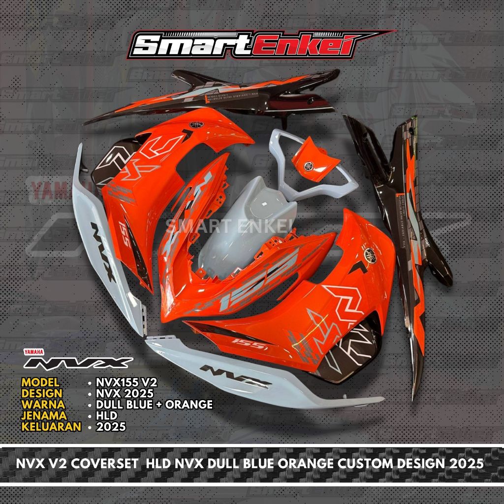 HLD-NVX V2 COVERSET NVX DULL BLUE ORANGE CUSTOM DESIGN 2025 HLD ...