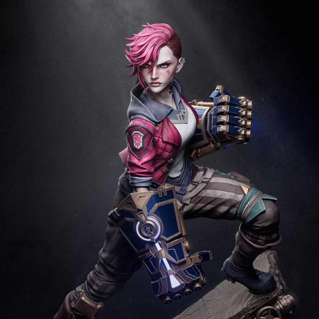Arcane Vi Battle Pose Action Figure | Premium Fan Art Collectible | Pre ...