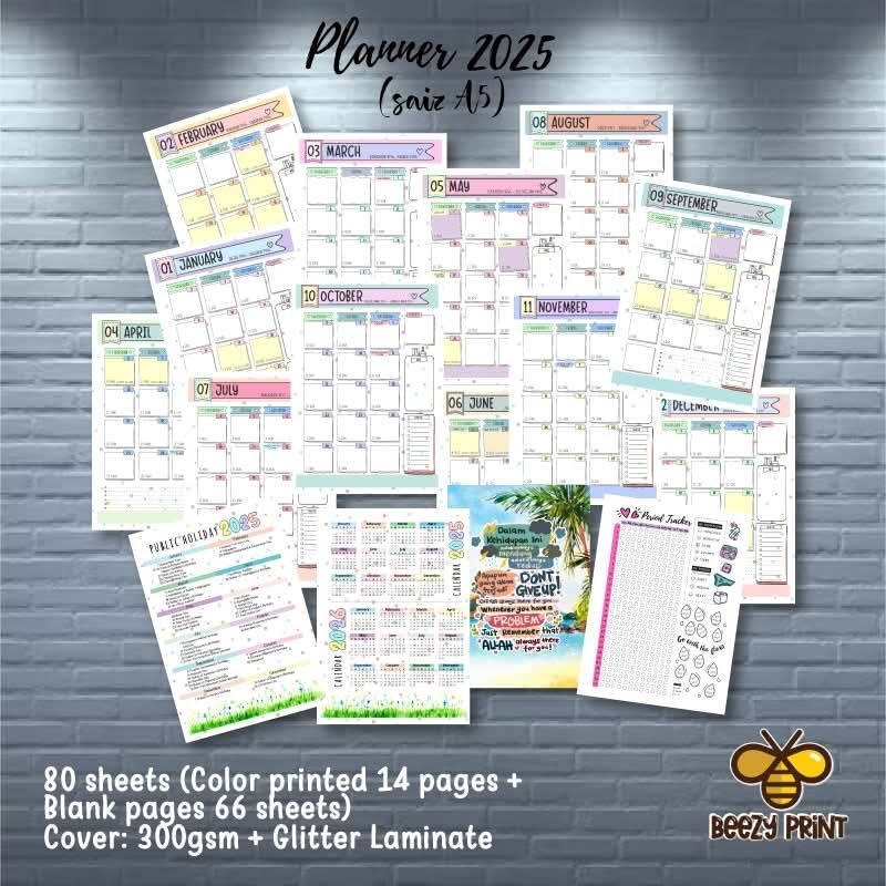 Notebook Planner 2025 / buku nota / Journal A5 custom name by ...