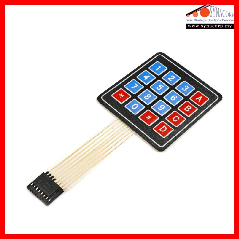 4X4 Matrix Array Membrane Keypad for Arduino / STM / Raspberry Pii | Shopee Malaysia