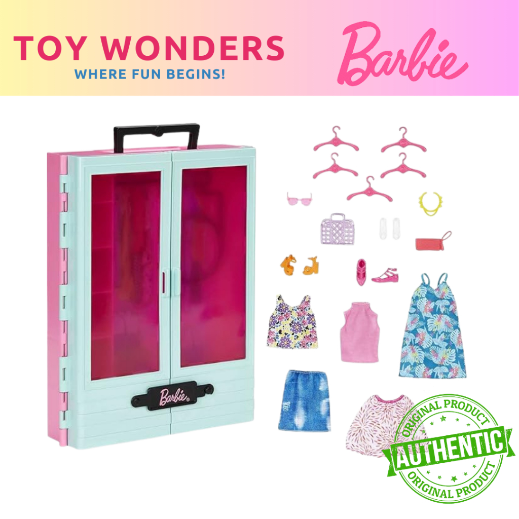 Barbie Ultimate Closet Playset with Outfits, Styling Accessories ...