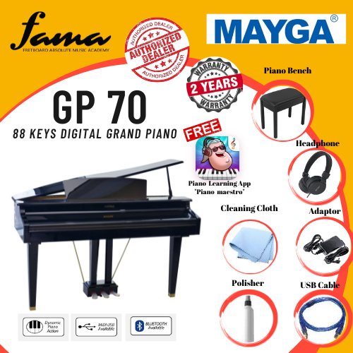 [FAMA]MAYGA GP-70 New 88-Key Digital Grand Piano with Bluetooth ...