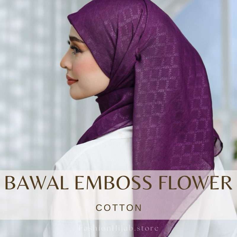 BAWAL EMBOSS FLOWER | COTTON | BATCH 1 & 2 | Shopee Malaysia