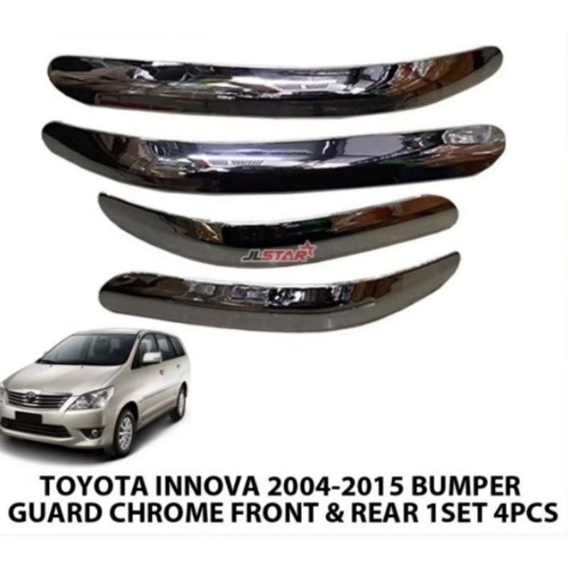 Front & Rear Bumper Chrome Garnish Toyota Innova | Shopee Malaysia