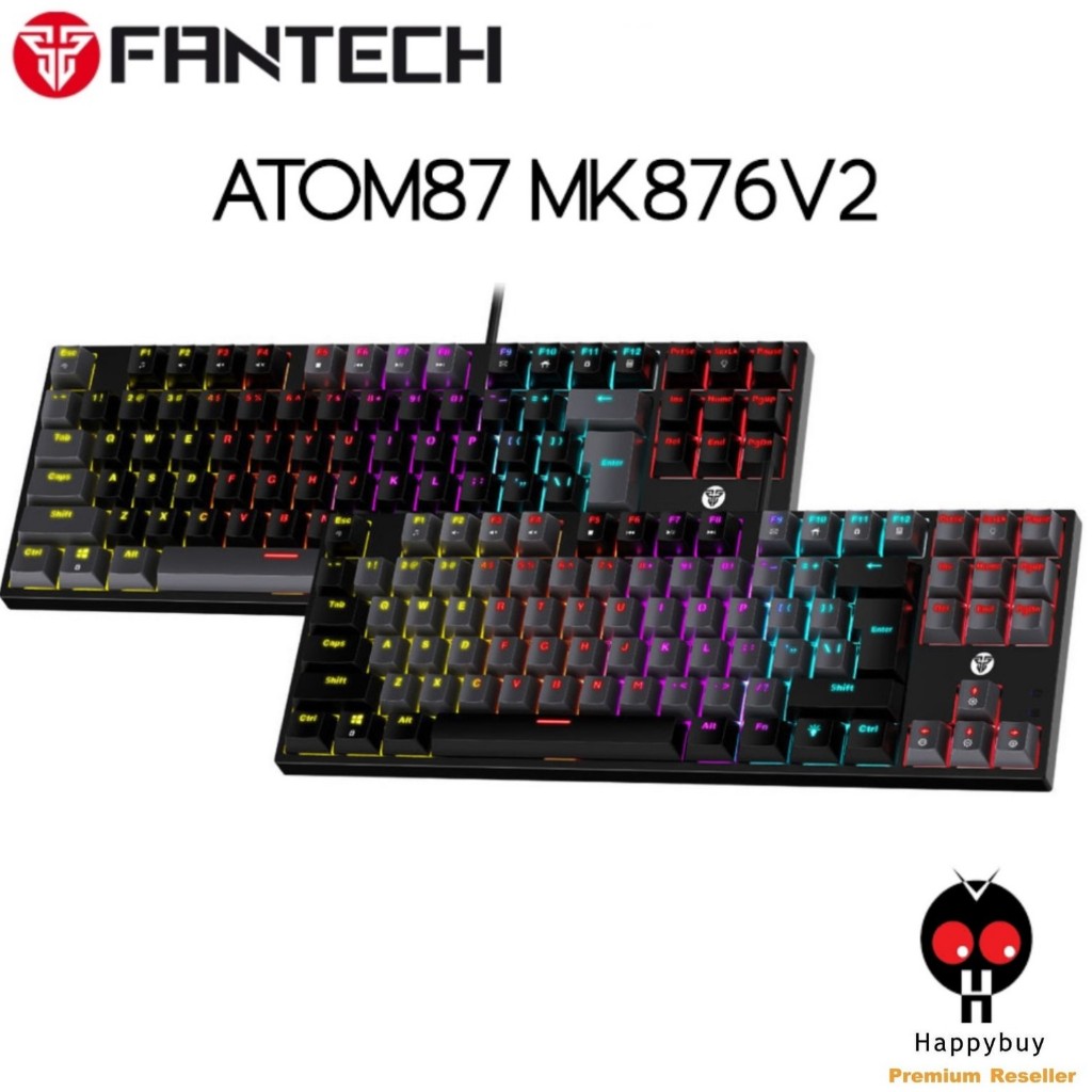 Fantech MK876 Atom TKL / MK886 Atom Wired Macro RGB Mechanical Keyboard | Shopee Malaysia