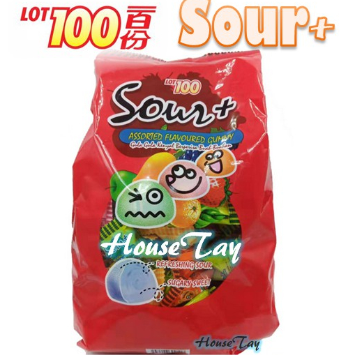 Lot 100 Sour+ Assorted Flavoured Gummy 580gm | Shopee Malaysia