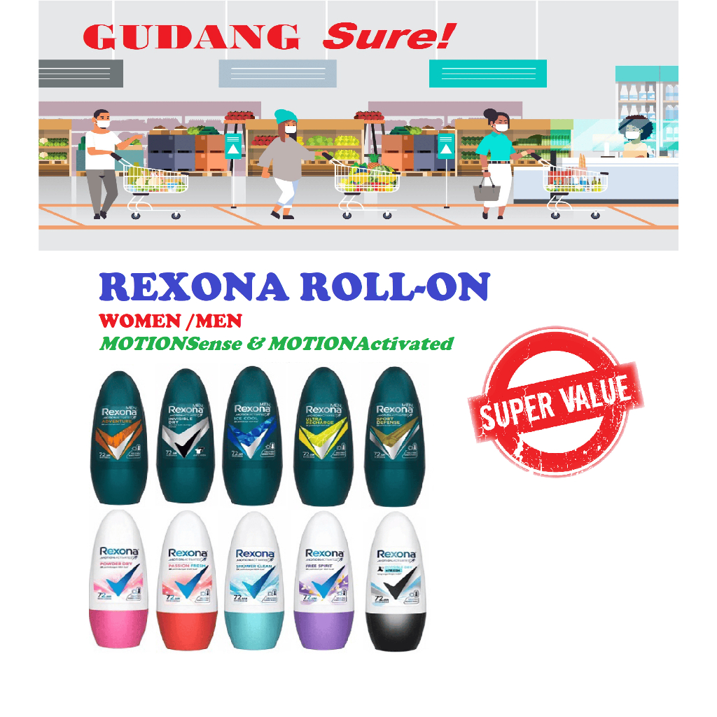 Rexona Deodorant Roll-On Women/ Men (Local) 45ml/50ml | Shopee Malaysia