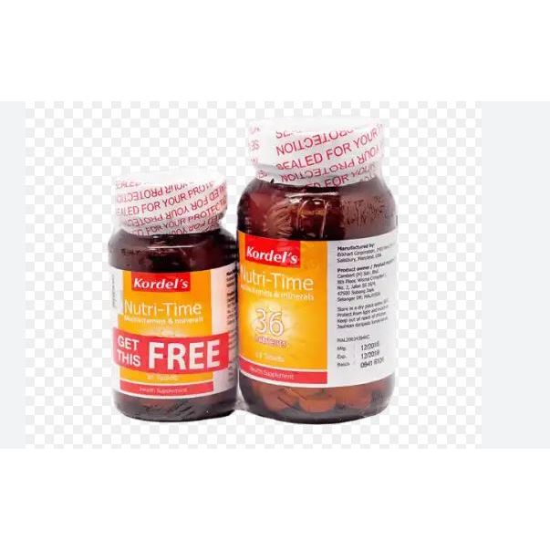 PROMOSI!! KORDEL'S NUTRI-TIME (90'S+30'S) EXPIRY 04/2025 - FREE 1 RANDOM MENTHOLATUM WATER COLOR ...