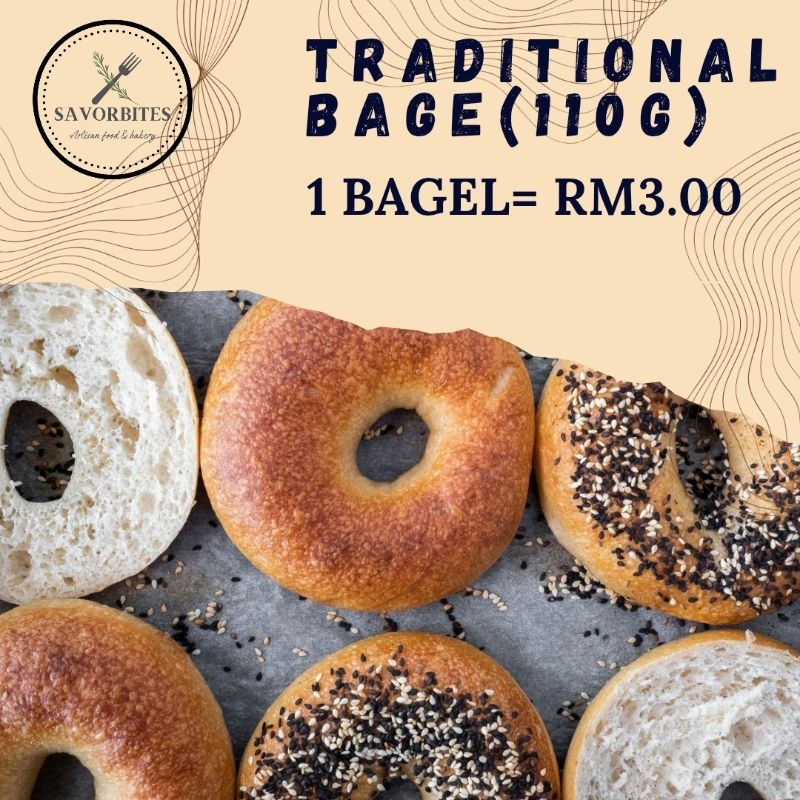 110G BAGELS | FRESHLY BAKED HALAL BAGELS BY SAVOR BITES | Shopee Malaysia