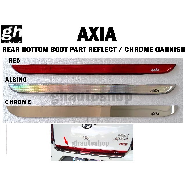 AXIA rear boot bottom part reflect / chrome garnish cover | Shopee Malaysia
