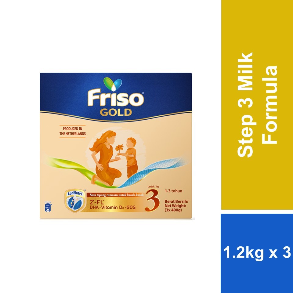 Friso Gold Step 3 Milk Formula - (1.2kg x 3) | Shopee Malaysia