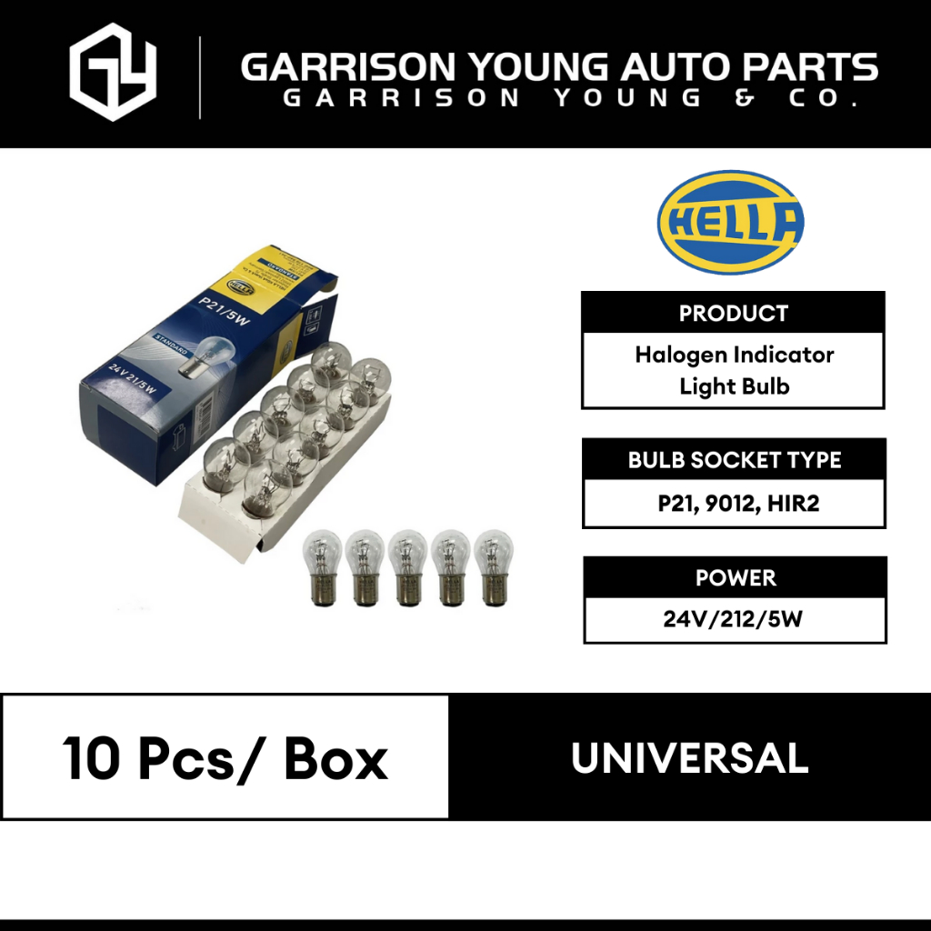 [HELLA] 100% Authentic HELLA Standard 1016 P21/5W 24V BAY15 K2 Halogen ...