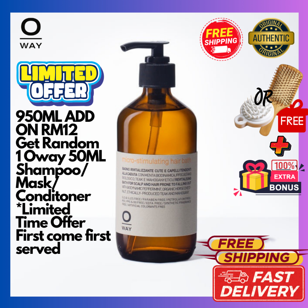 Oway Micro-Stimulating Hair Bath 240ml 950ml Oway Densifying Remedy ...