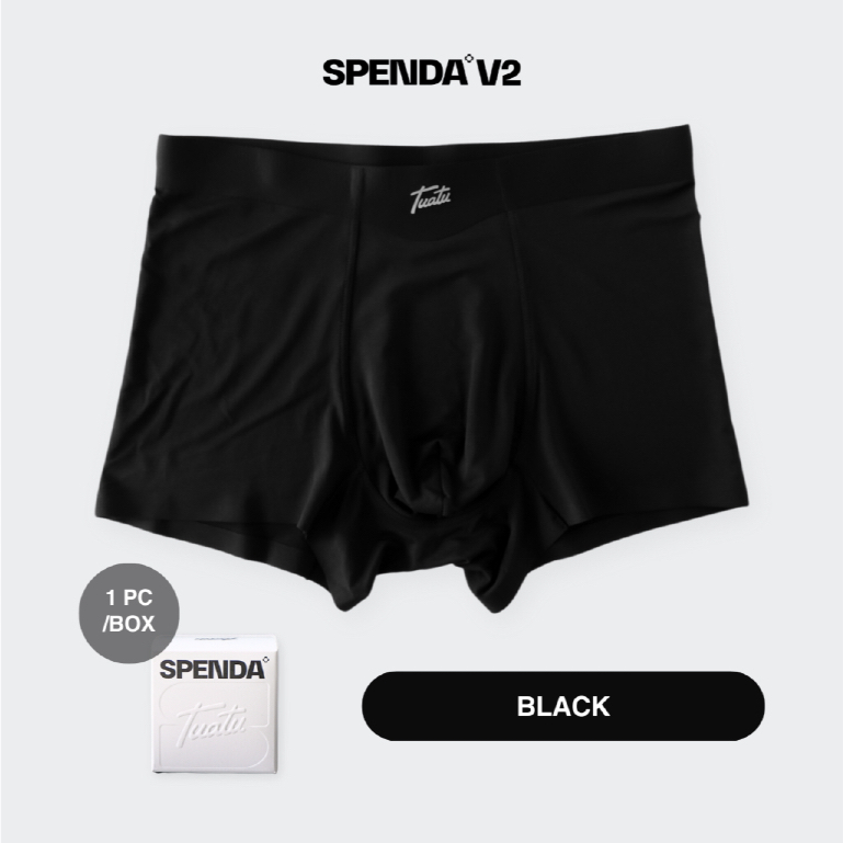 TUATU SPENDA V2 BLACK MEN'S SEAMLESS BOXER BRIEF ANTIBACTERIAL SELUAR ...