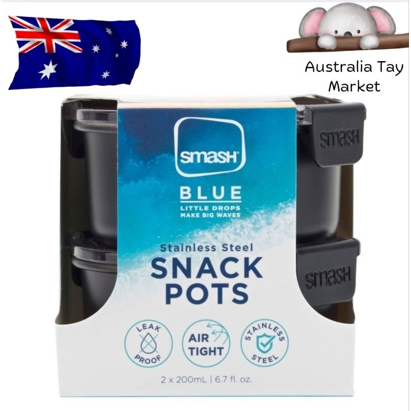 Smash Blue Stainless Steel Snack Pots 200mL | 2 pack | Shopee Malaysia