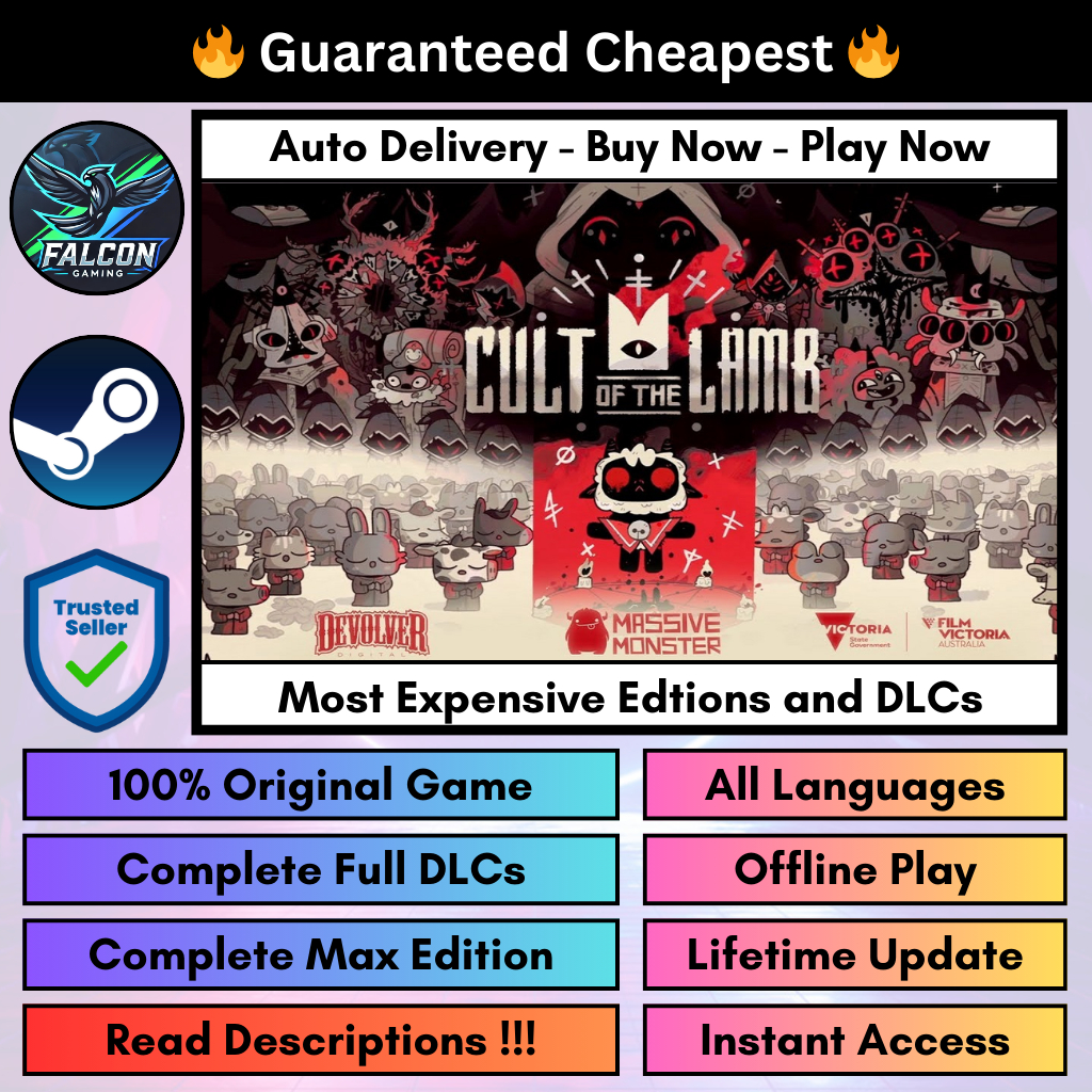 Cult the Lamb Steam [Auto Delivery] [Full DLC] [Steam Offline] Falcon ...