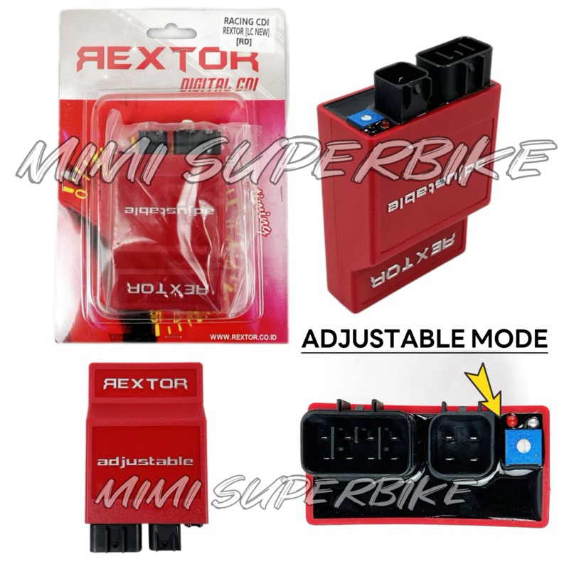 RACING CDI REXTOR RED ADJUSTABLE MODE ( BUANG CUT ) YAMAHA LC135 V1 V2 V3 V4 V5 V6 V7 COIL API ...