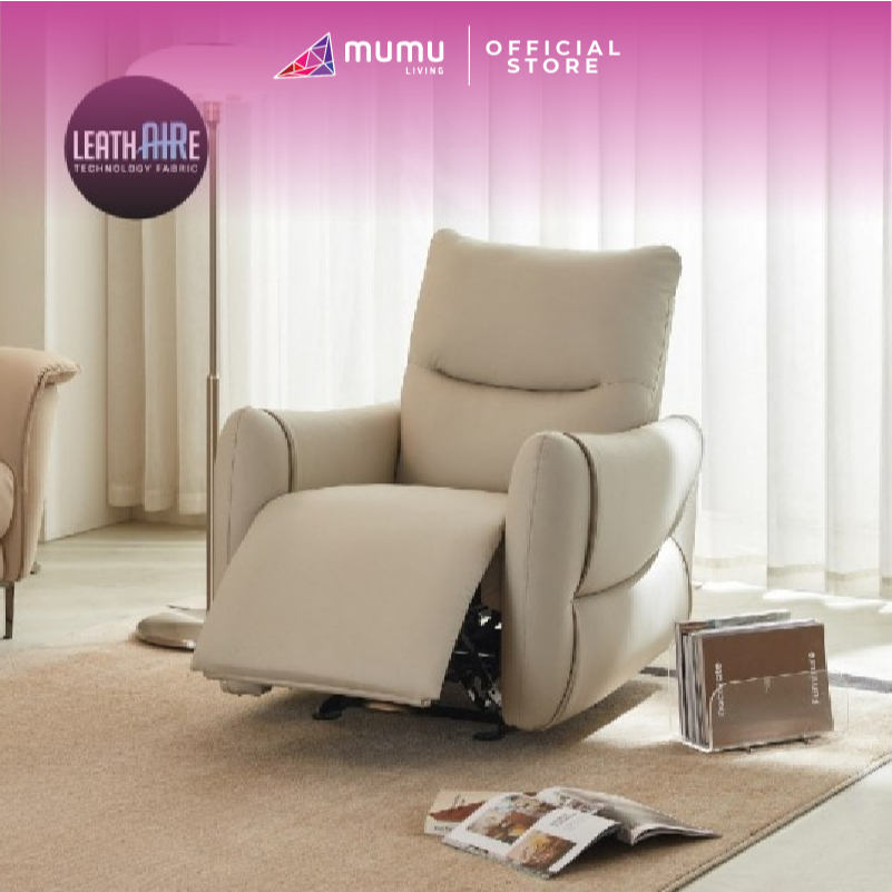 [MUMU Living] Nikki Leathaire Recliner Armchair (Manual Model/Electric ...