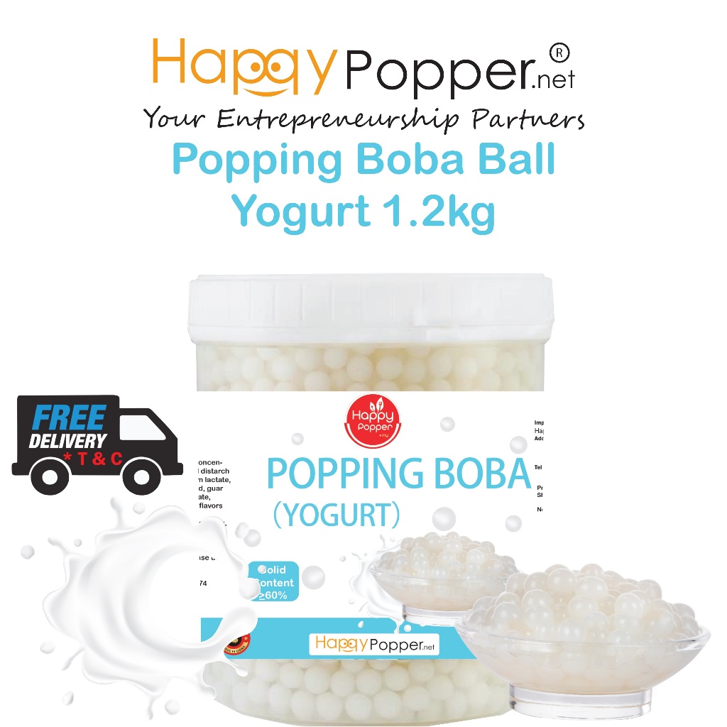 Coating Juice Balls Yogurt Popping Boba 1.2kg Boba Meletup 1.2 kg Pearl ...