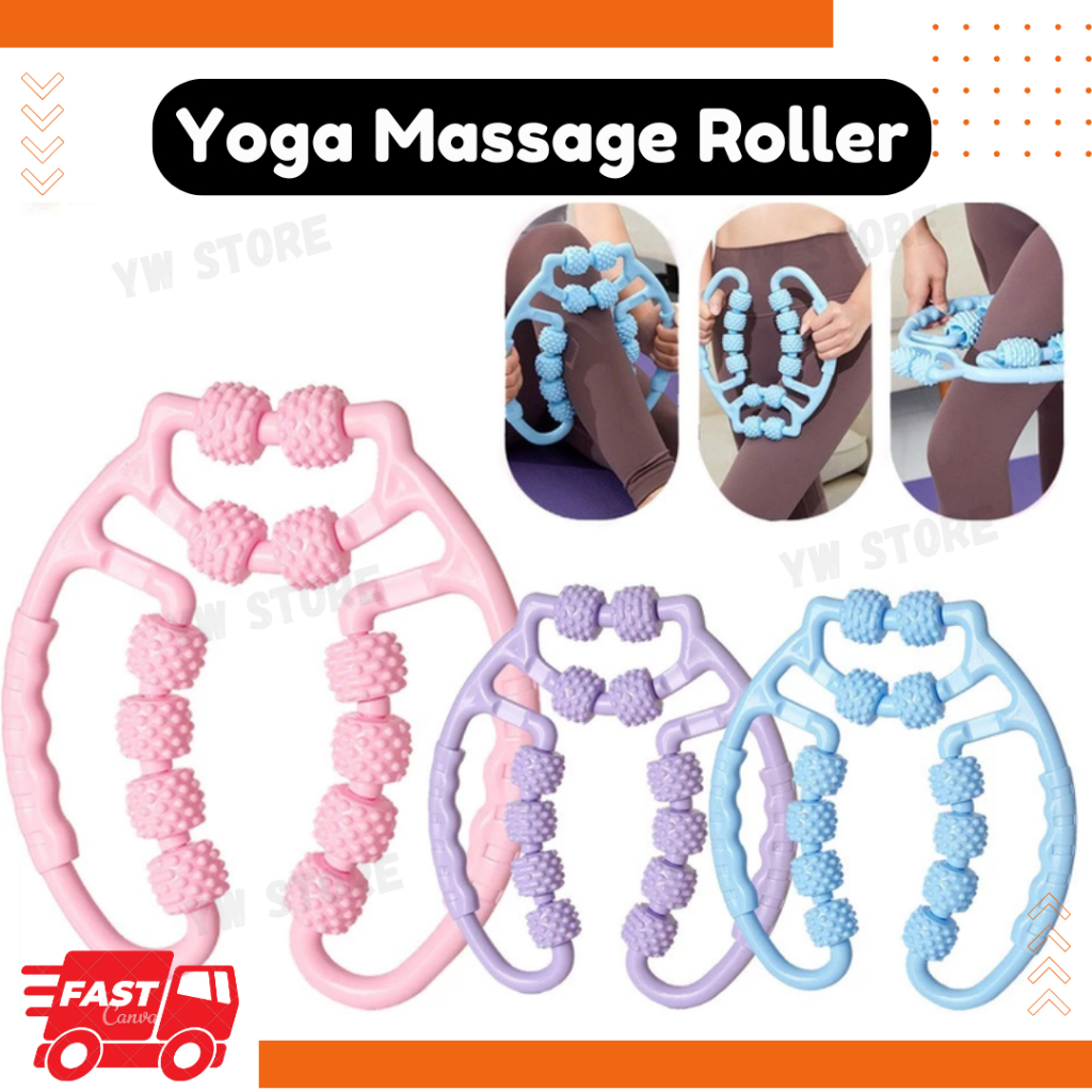Yoga Massage Roller Yoga 12 Wheels Massage Roller Foam Roller Muscle ...