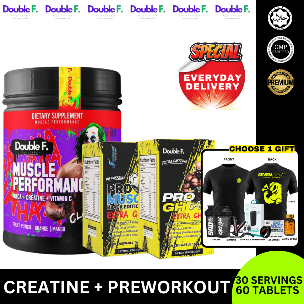 Double F Nutrition Muscle Performance Creatine / Pro Muscle / Pro GH / Double (Pre-workout ...