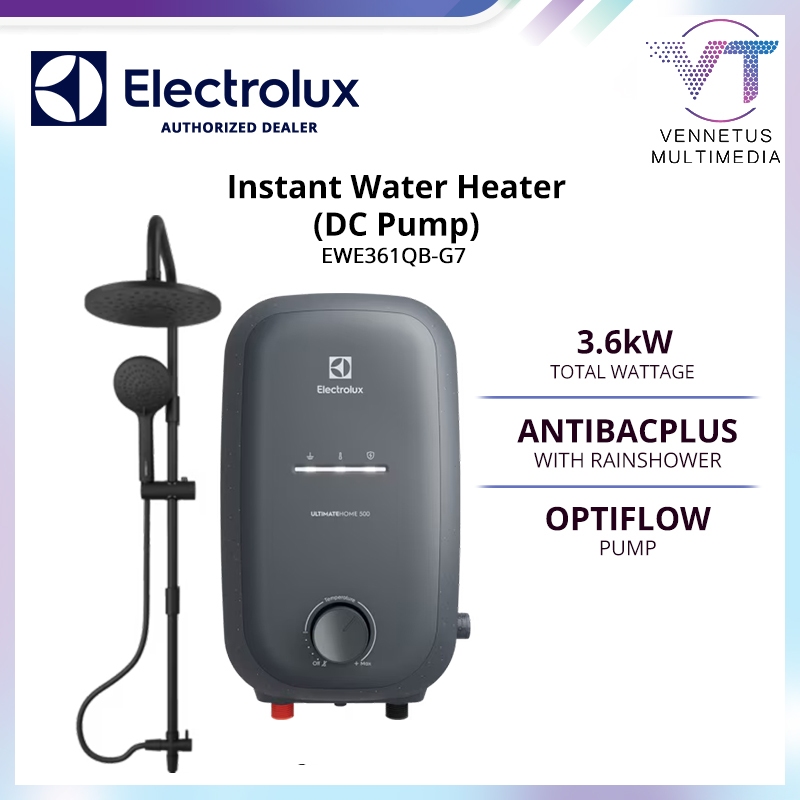 ELECTROLUX H/SHOWER_EWE361QB-G7_DC PUMP_RAIN SHOWER_GREY | Shopee Malaysia