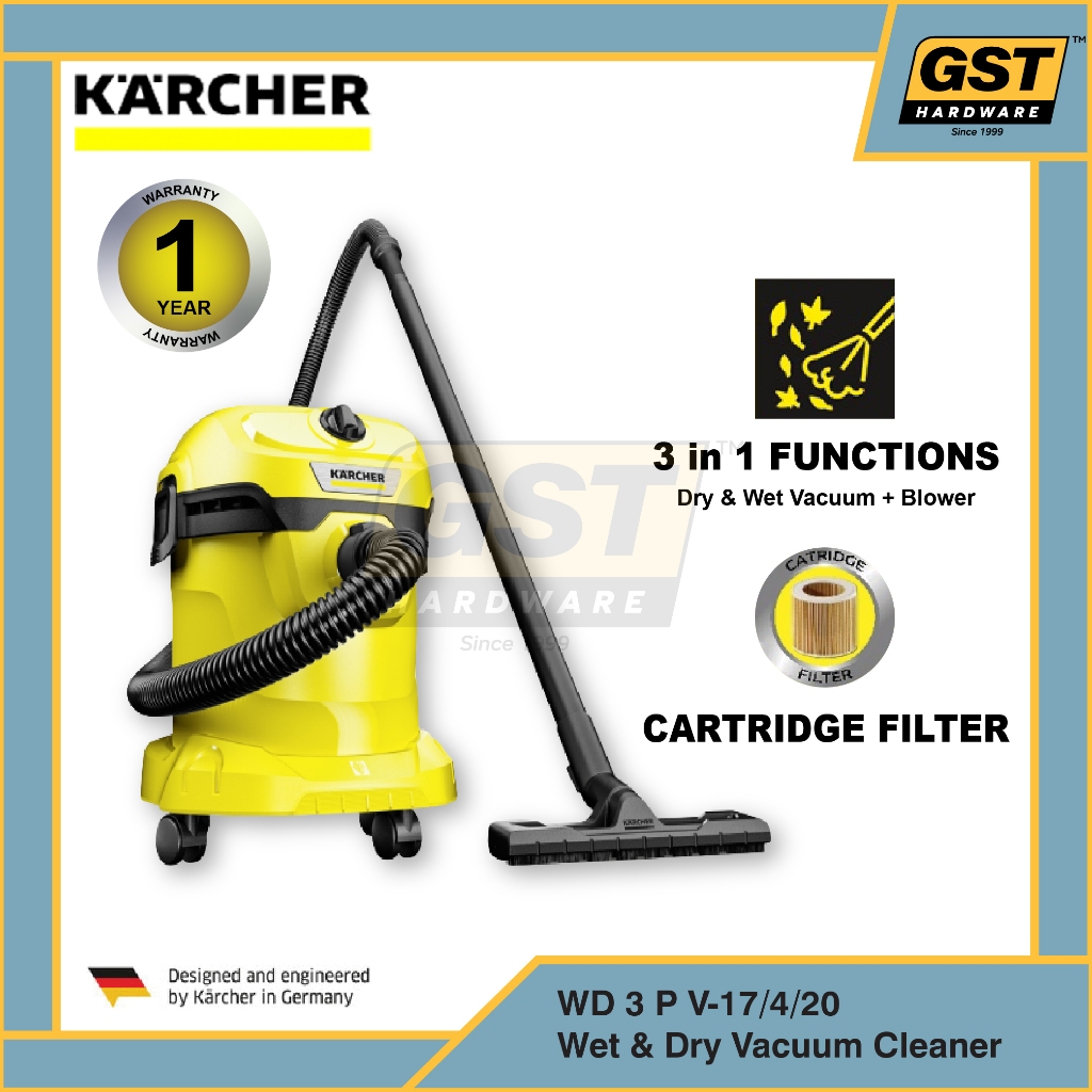 Karcher WD3 / WD3S Wet And Dry Vacuum Cleaner Strong Suction Vacumm Corded Vacuum Sedut Air ...