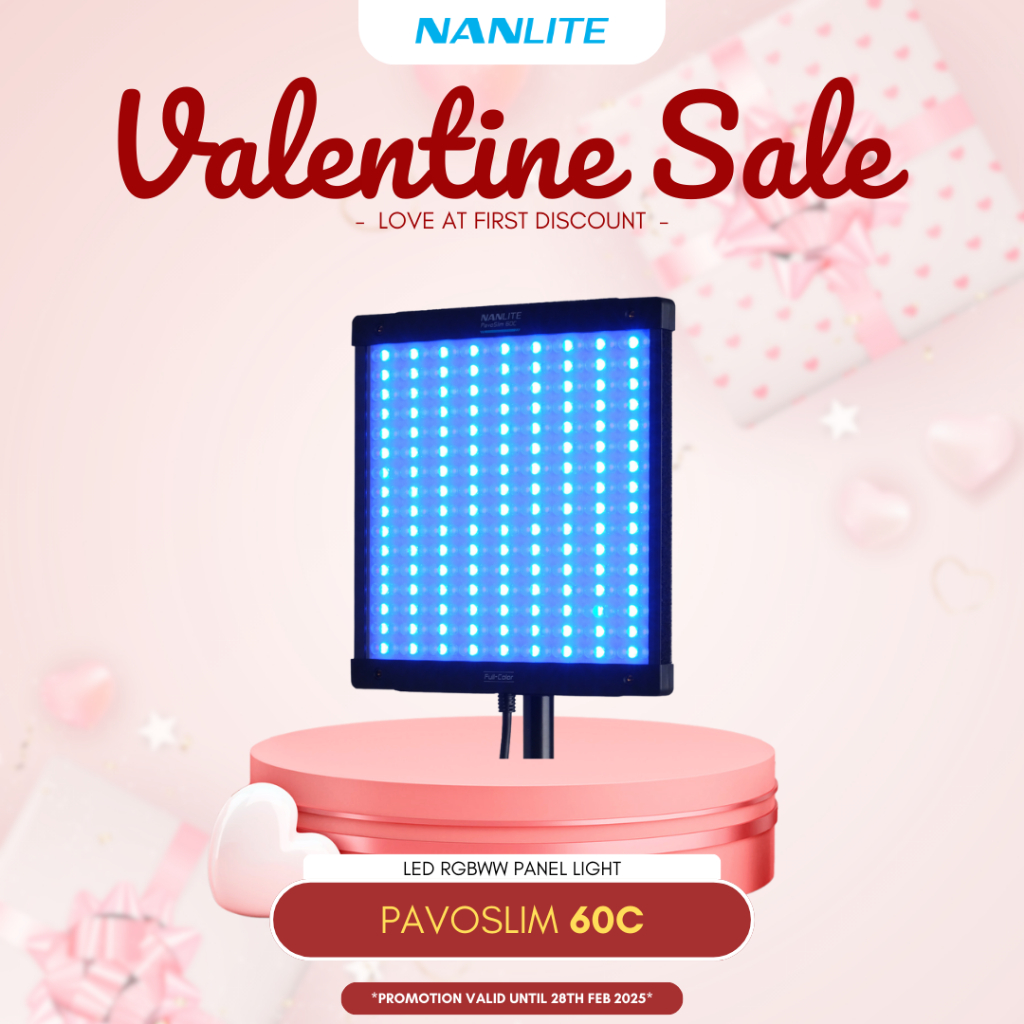 NANLITE PavoSlim 60C 1x1 RGBWW LED Panel Light with CRMX / 120C 2x1 ...