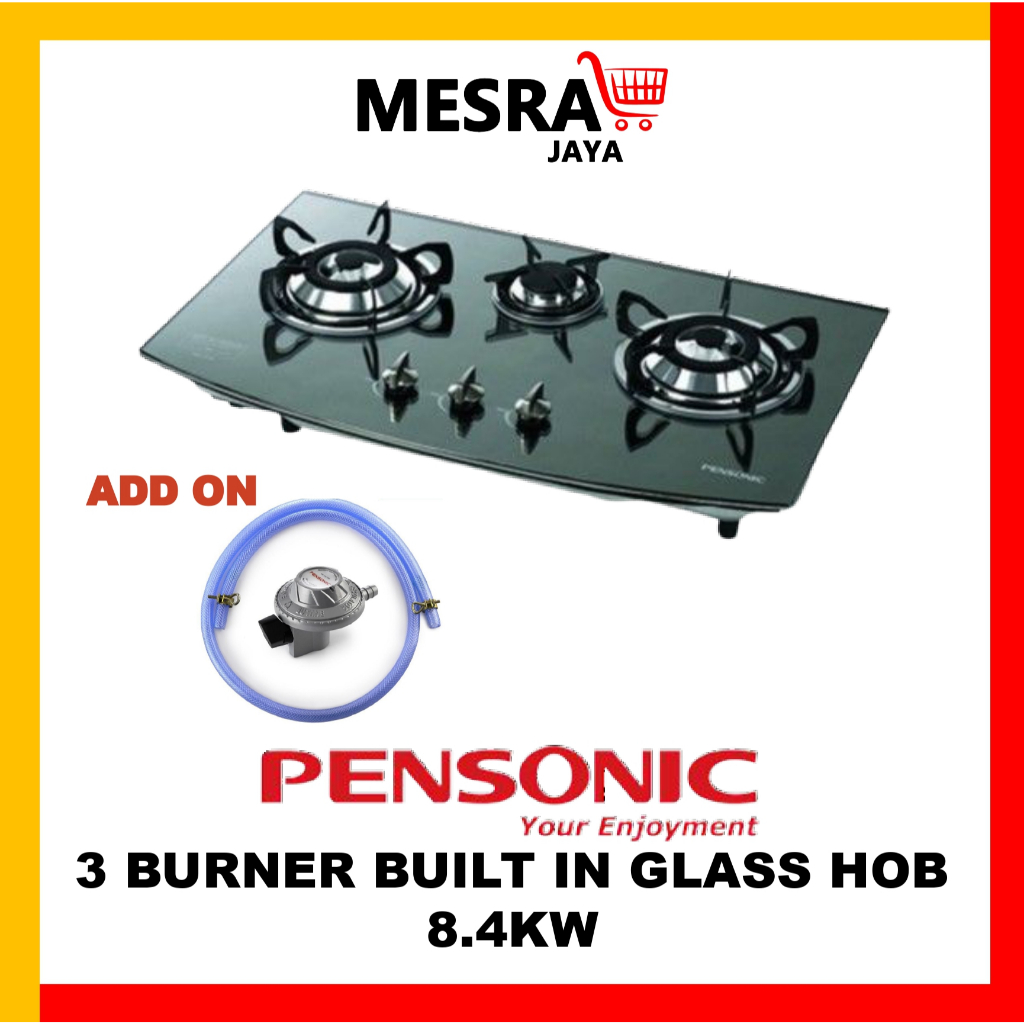 PENSONIC 3 BURNER BUILT IN GLASS HOB PGH413N / PGH-413N DAPUR HOB KACA ...