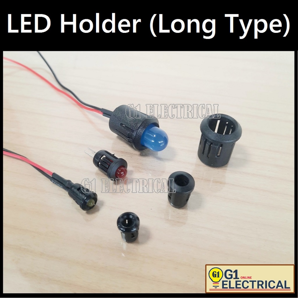 10pcs LED Holder/ Light emitting diode mount ( Long type- black), 3mm ...