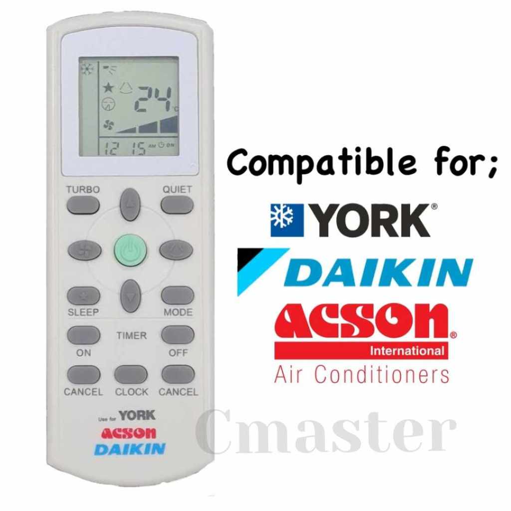 York Daikin Acson Air Conditioner Remote Control | Shopee Malaysia