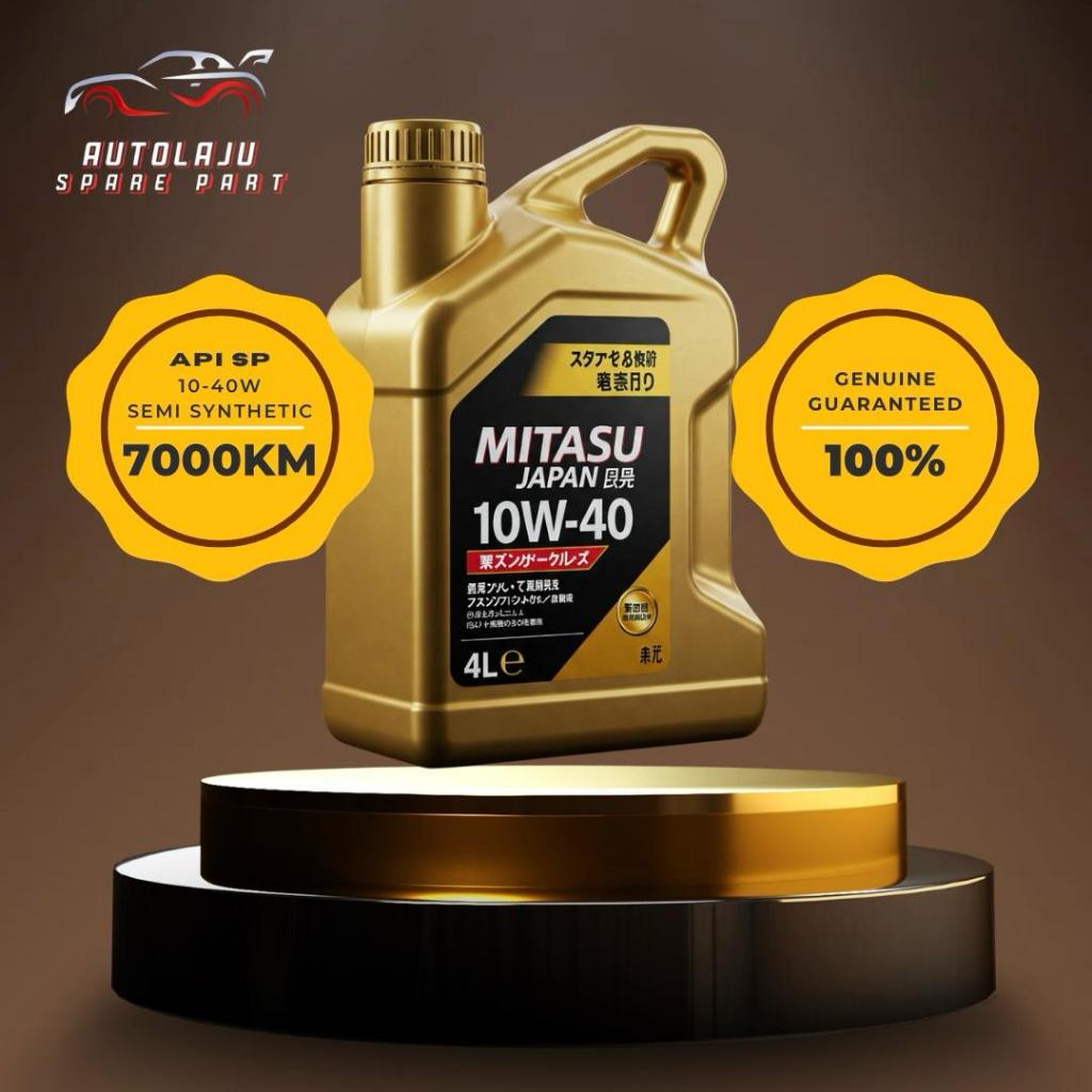 Mitasu Japan 10w 40 Semi Synthetic Oil Engine Oil Minyak Hitam 4 Litre