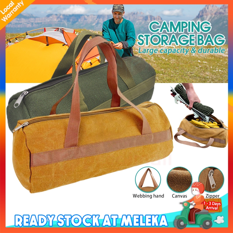 Canvas Camping Storage Tool Bag Portable Tent Pegs Storage Bags ...